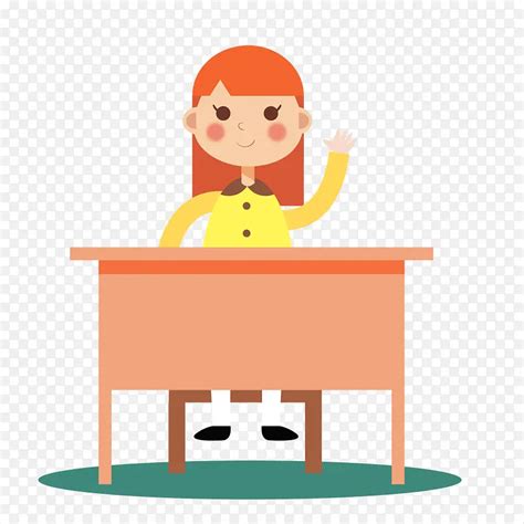 卡通长发上课女孩矢量图png图片素材下载图片编号ywamlpay 免抠素材网