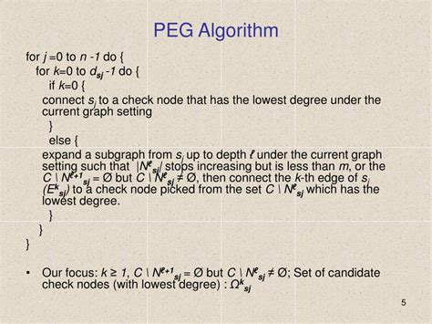 Ppt Improved Progressive Edge Growth Peg Construction Of Irregular