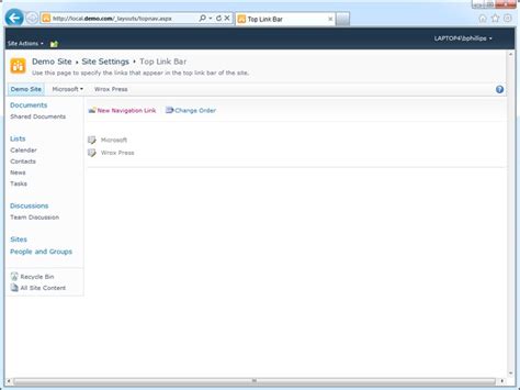 Customizing Sharepoint 2010 Site Navigation Programmatically Wrox Microsoft Learn