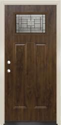 Mastercraft Lakeside 36 W X 80 H Dark Oak Woodgrain Steel Mission Lite