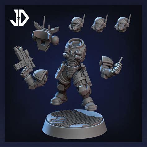 3d Printable Vanguard Infiltrator B By Jd Miniatures