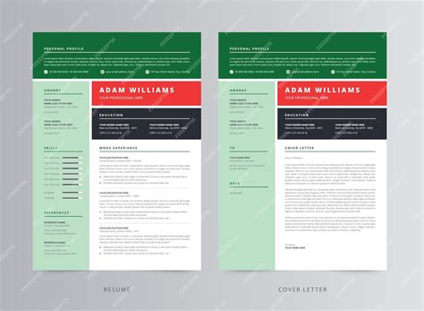 Premium Vector Professional Resume Template Cv Template Resume And