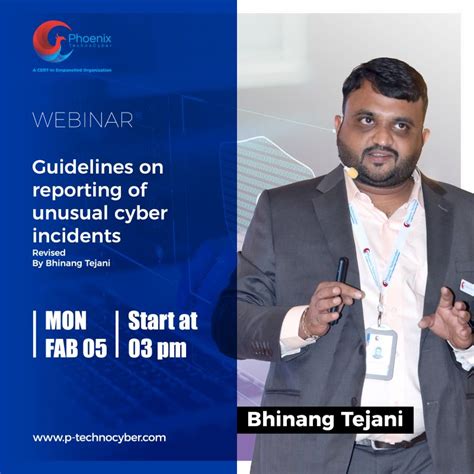 Phoenix Technocyber On Linkedin Cybersecurity Webinaralert Digitalsafety