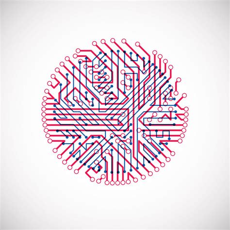 Technology Communication Cybernetic Element Vector Abstract Ill Stock Vector Illustration Of