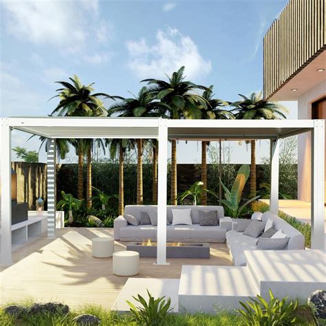 Taipeng Roof Outdoor Aluminum Pergola China Manufacturing Hand Carved