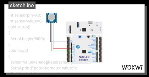 Potentiometer Wokwi Esp32 Stm32 Arduino Simulator