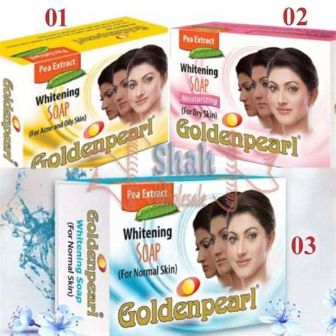 Golden Pearl Whitening Soap Set 3 In 1 For Acne And Oily Skin Normal