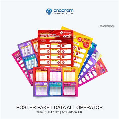 Jual Poster Paket Data All Operator Poster Hiasan Konter Ponsel