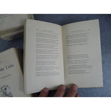 Leconte de Lisle Lot volumes lemerre Poèmes Barbares antiques tragiques Derniers poèmes