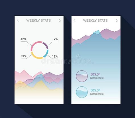 Infographic Dashboard Template With Flat Design Graphs And Charts