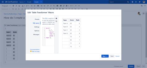 Solved How Do I Create A Rank In Confluence Table Transfo
