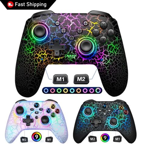 SWITCH GAMEPAD WIRELESS Pro Controller For Nintendo Switch OLED Lite RGB Lights 25 99 PicClick UK