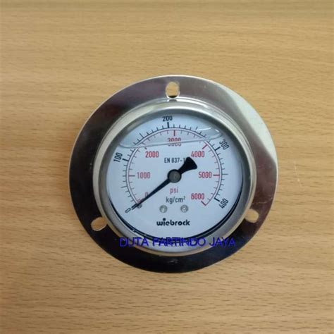 Promo Pressure Presure Gauge Payung 4 Inchi 6000 Psi Ss Brass Diskon 50