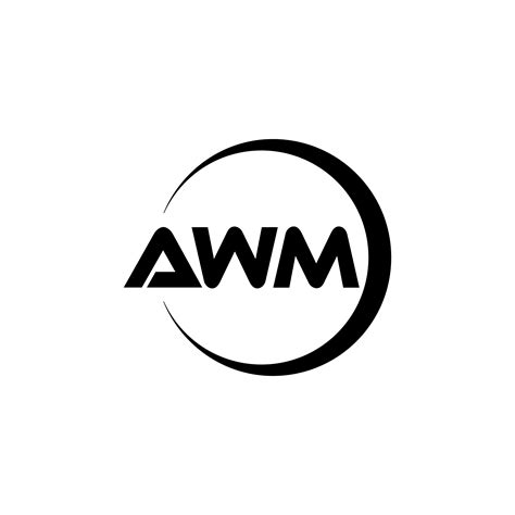 Awm Letter Logo Design In Illustration Vector Logo Calligraphy