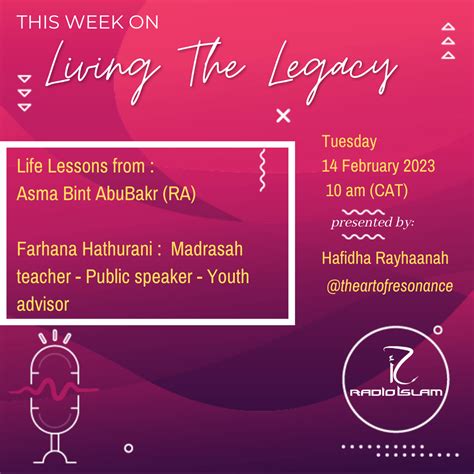 Living The Legacy Life Lessons From Asma Bint Abu Bakr Ra Farhana