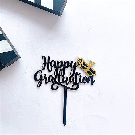 Happy Graduation Topper Graduation Topper Congratulation Topper Acrylic