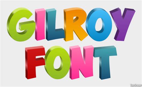 Gilroy Font Text Effect And Logo Design Font