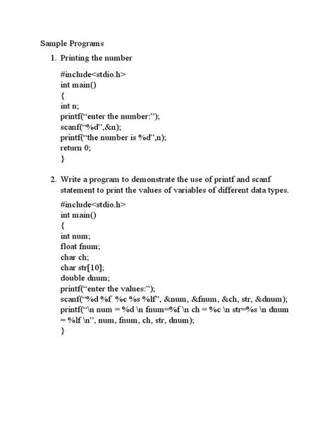 Sample Programs Pdf Area Software Engineering