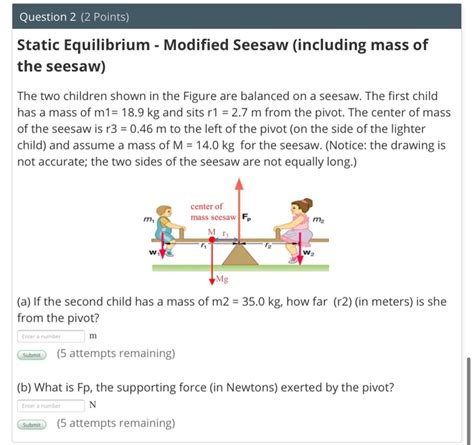 solved question 2 2 points static equilibrium modified