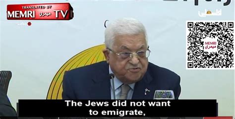 Mahmoud Abbas Hitler Fought Jews Over Usury Not Antisemitism MEMRI