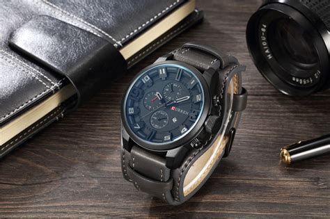 Men Watch Brand Luxury Military Quartz Mens Watches Waterproof Leather