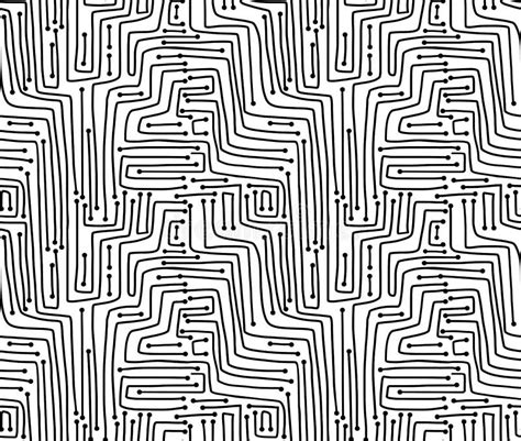 Seamless Pattern Computer Circuit Board Stock Vector Illustration Of Tech Component