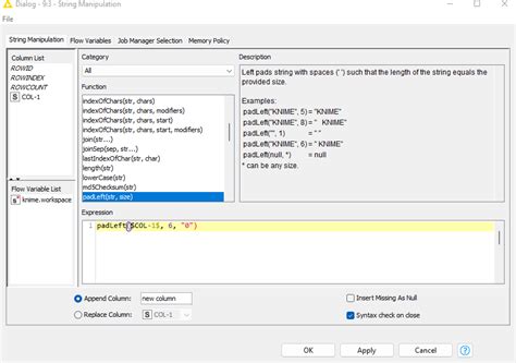 Format Number Of Six Characters Since Data Set With Differet Format And Add 0 Before Knime