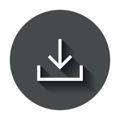Download File Icon In Flat Style Arrow Down Downloading Vector