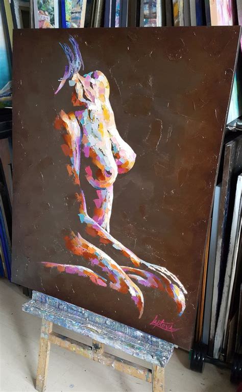 Painting Expectation Naked Woman Figure Oil Painting By Viktoria