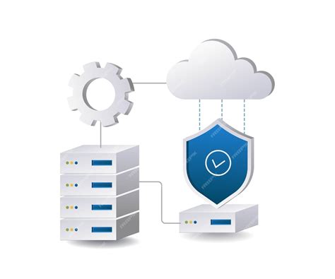 Premium Vector Security Maintenance Of Data Stored On Cloud Servers