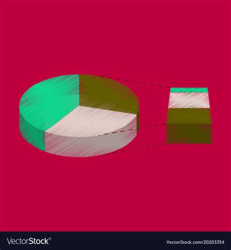 Flat Shading Style Icon Pie Chart Vector Image Nohat Free For Designer