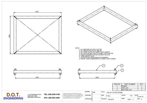 2t Pallet Lifting Frame Dot Engineering