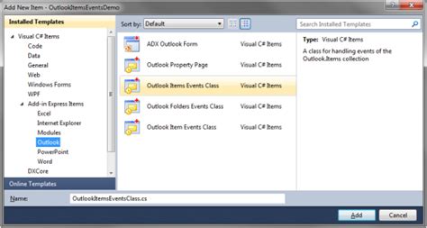 Outlook Items And Outlook Folders Events Explained C Code Example