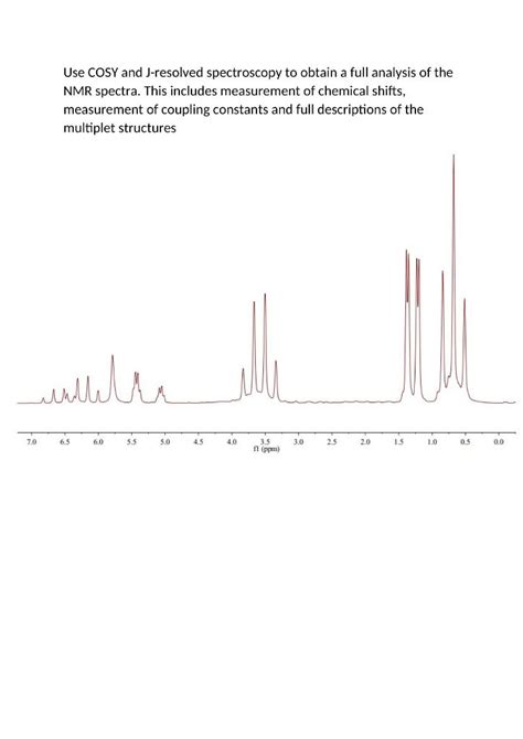 Solved Use Cosy And J Resolved Spectroscopy To Obtain A Full