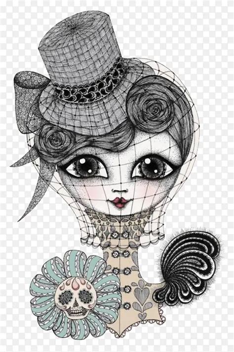 黑白贵族公主插画png图片素材下载图片编号ybaoezjl 免抠素材网