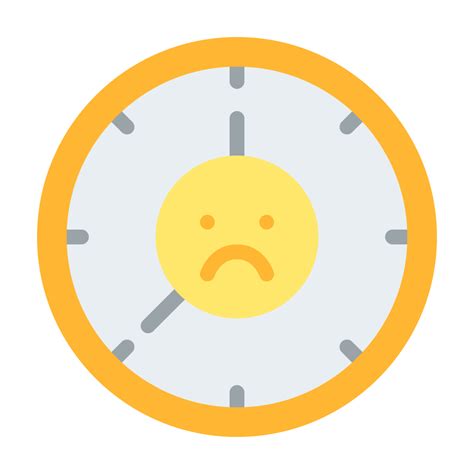 Sad Time Clock Schedule Icon Download On Iconfinder