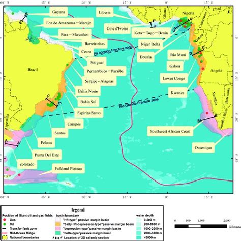 Seismic Reflection Showing The Rift Type Passive Continental Margin