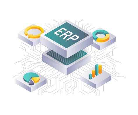 Premium Vector Erp Network Technology For Business Analysis