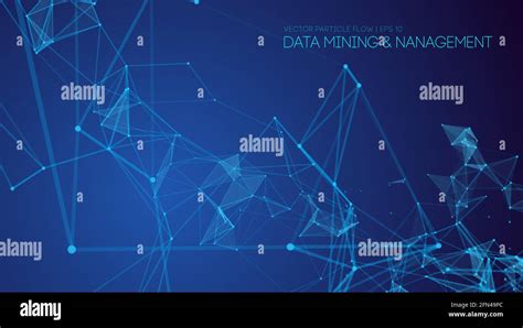 Data Mining And Management Big Data Abstract Vector Illustration Technology Background Blue