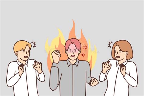 Angry Man Hands Behind Back Stock Illustrations 4 Angry Man Hands