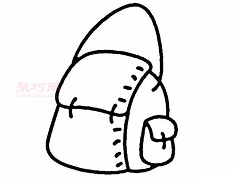 书包简笔画简单临摹 书包素描简笔画 大山谷图库