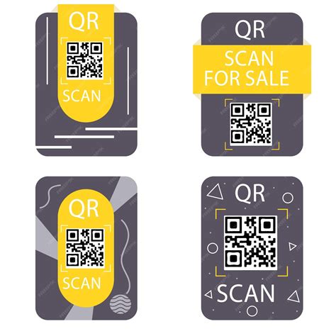 Premium Vector Qr Code Label Set