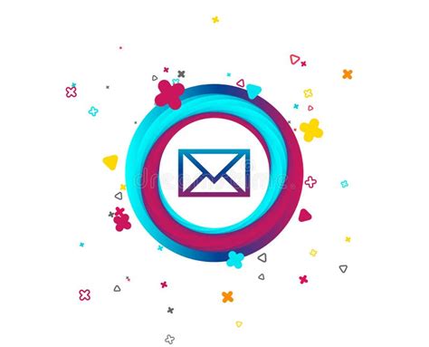 Graphisme De Courrier Symbole Denveloppe Signe De Message Illustration