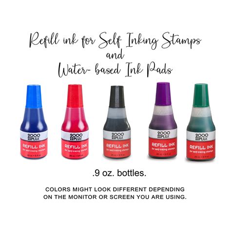 Colop And 2000 Plus Refill Ink For Self Inking Stamp Refill Ink Etsy