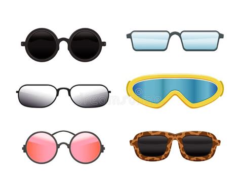 Glasses And Sunglasses Models Set Modern Trendy Accessories For Sun