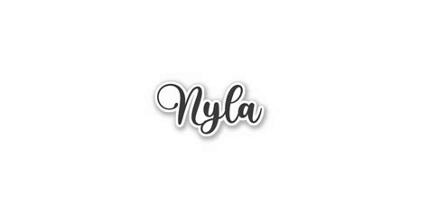 Nyla Name Handwritten Calligraphy Sticker Zazzle
