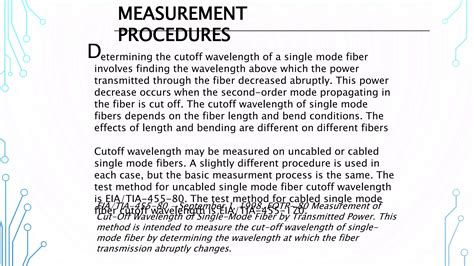 Cutoff Wavelength In Optical Fibre Pptx