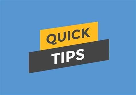 Quick Tips Button Quick Tips Speech Bubble Quick Tips Text Web