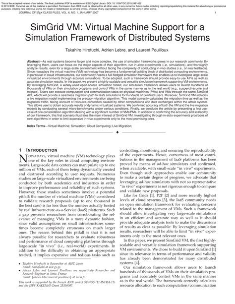 PDF SimGrid VM Virtual Machine Support For A Simulation Framework Of