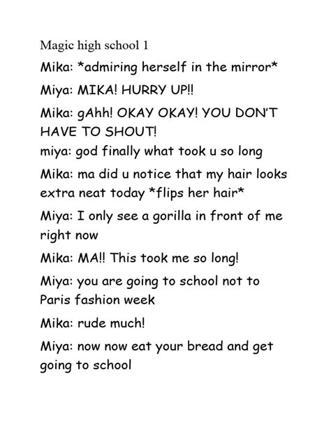 High School Magic Student Council Meeting Pdf